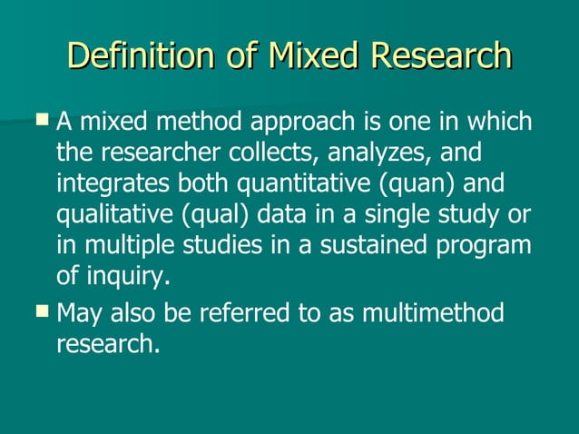Multimethod research | PPT