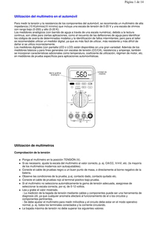 Multimetro para-electromecanicos | PDF