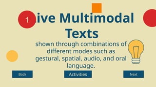 Multimodal-Texts, Types, Examples for English 8 | PPTX