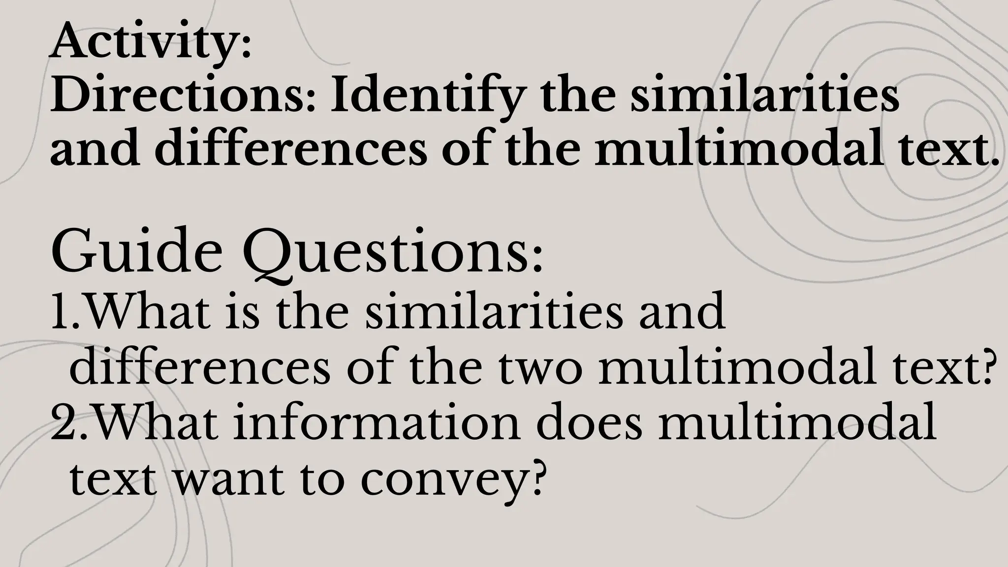 MULTIMODAL TEXTS ENGLISH GRADE 8 LESSON. | PPTX