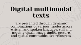 MULTIMODAL TEXTS ENGLISH GRADE 8 LESSON. | PPTX