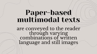 MULTIMODAL TEXTS ENGLISH GRADE 8 LESSON. | PPTX