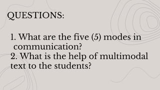MULTIMODAL TEXTS ENGLISH GRADE 8 LESSON. | PPTX