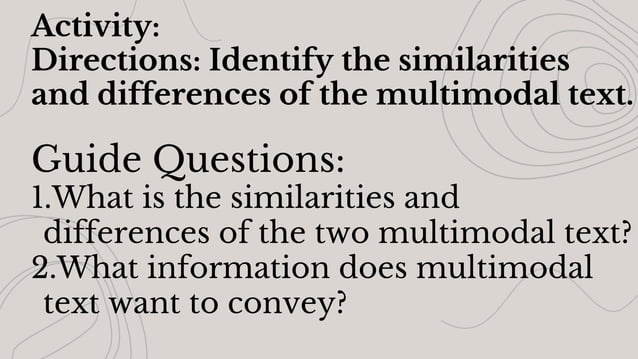 MULTIMODAL TEXTS ENGLISH GRADE 8 LESSON. | PPTX | Computer Animation ...