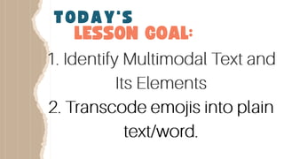 multimodals and its elements powerpointx | PPTX