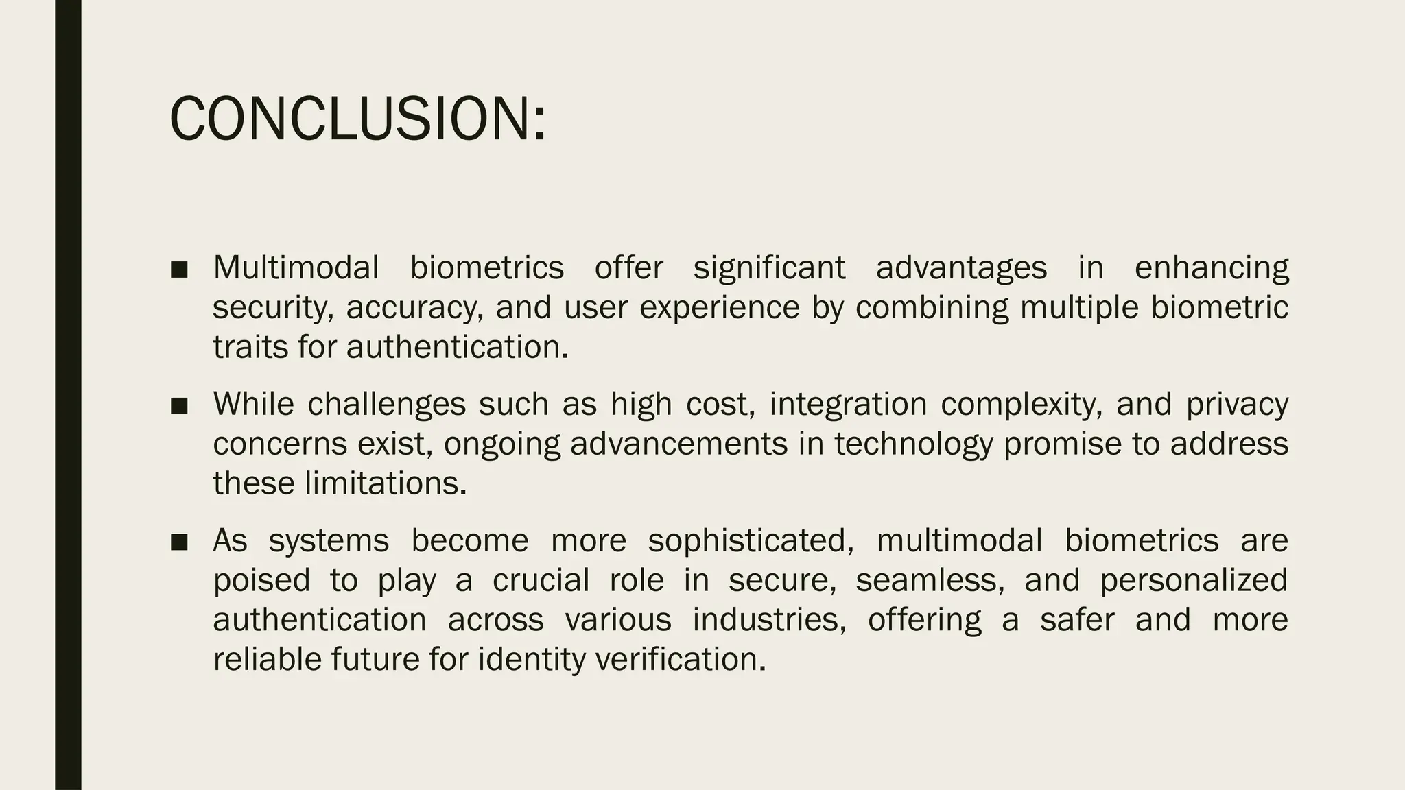 Multimodal biometrics for high security application.pptx