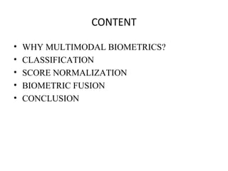 Multimodal Biometric Systems | PPT