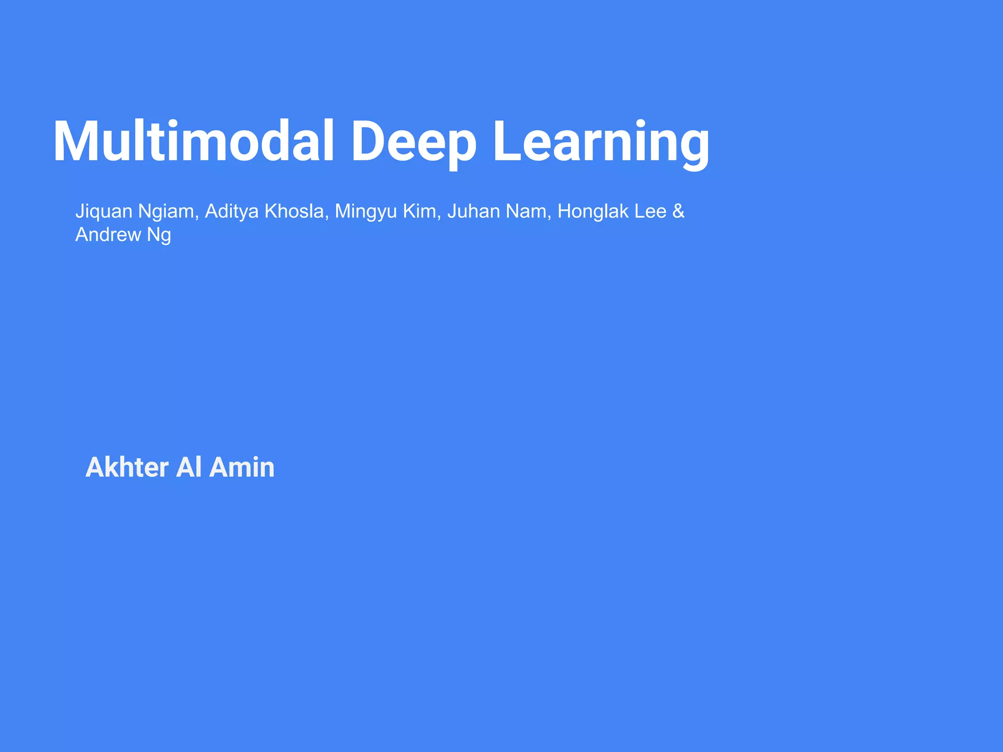 Multimodal deep learning | PPT