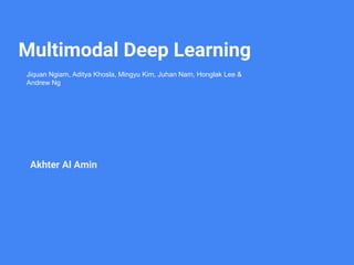 Multimodal deep learning | PPT