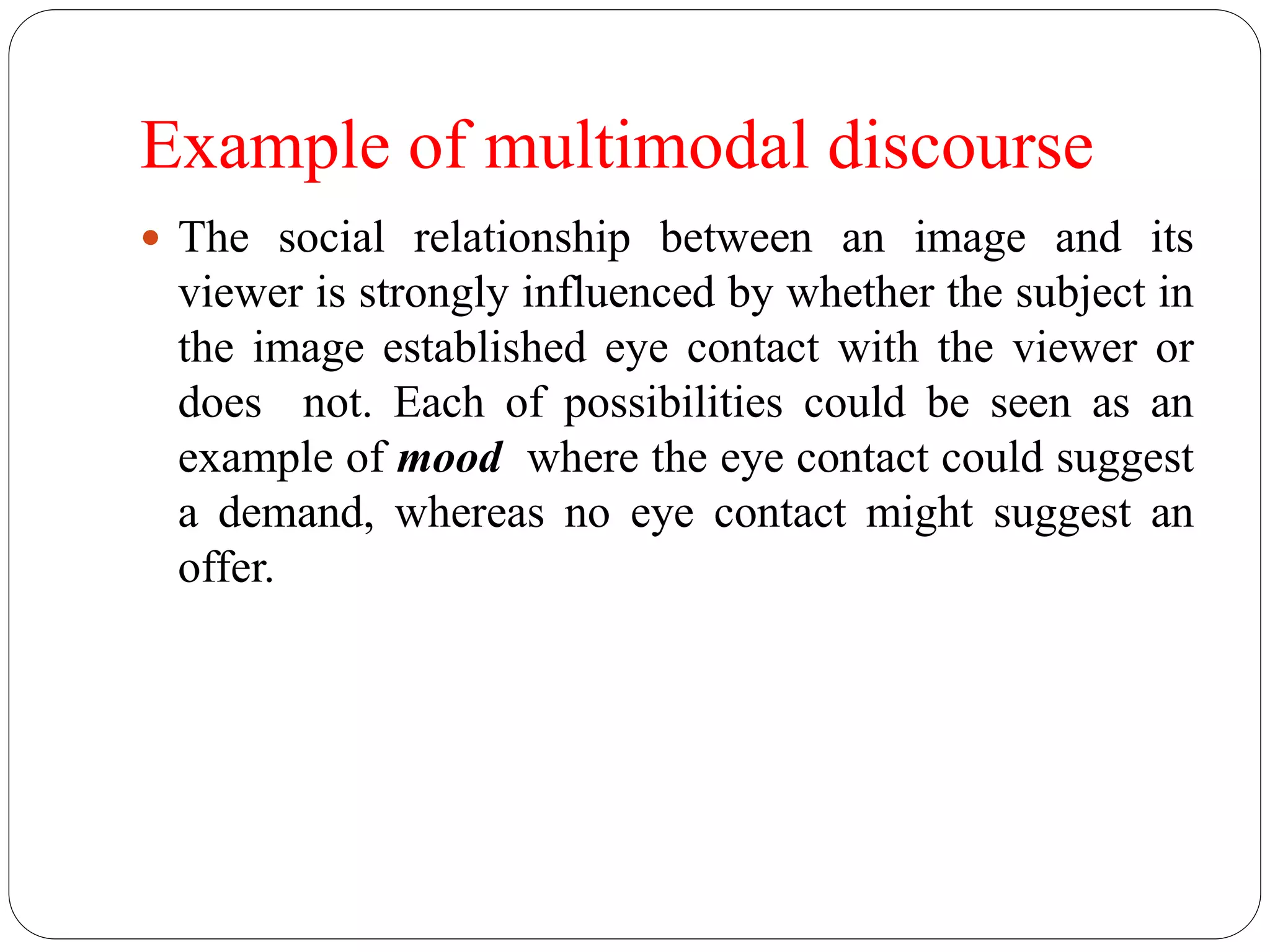 Multimodal discourse analysis | PPTX