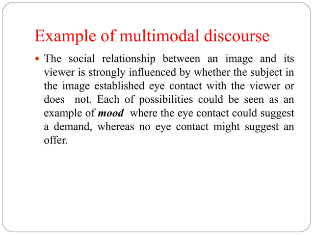 Multimodal Discourse Analysis