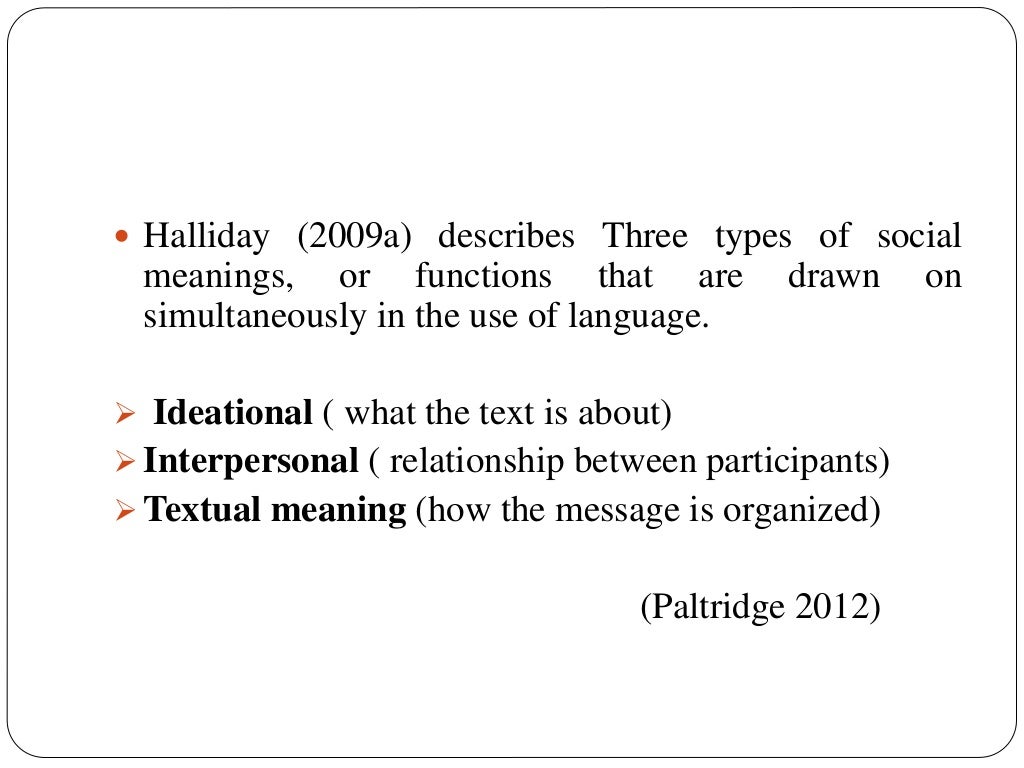 Multimodal Discourse Analysis