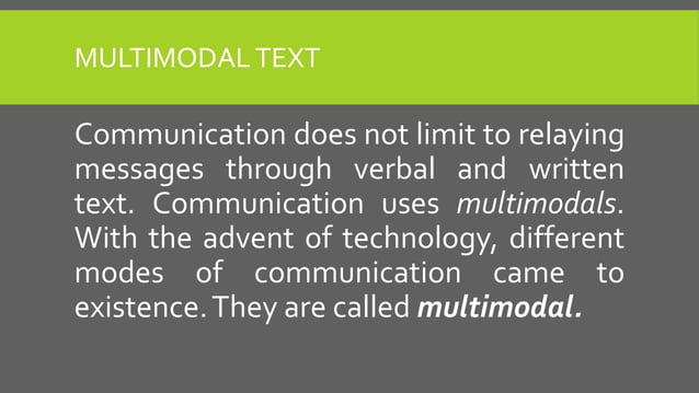 multimodal elements.pptx0000000000000000 | PPTX | Technology & Computing