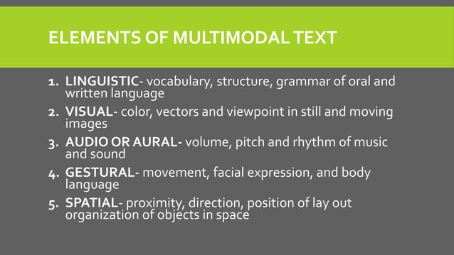 multimodal elements.pptx0000000000000000 | PPTX | Technology & Computing