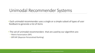 Multimodal interactions in recommender systems (Bracis 2014) | PPT