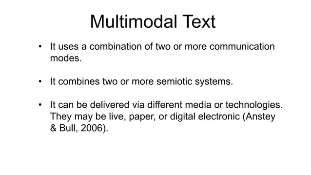 Communication in MULTIMODAL mode purposive communication | PDF
