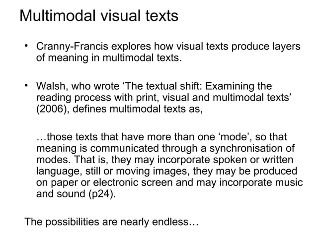 Multimodality And Publishing Presentation | PPT