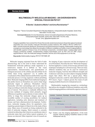 Multimodality Molecular Imaging – An Overview With Special Focus on PET ...