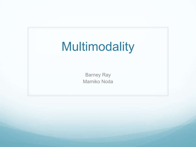 Multimodality | PPTX