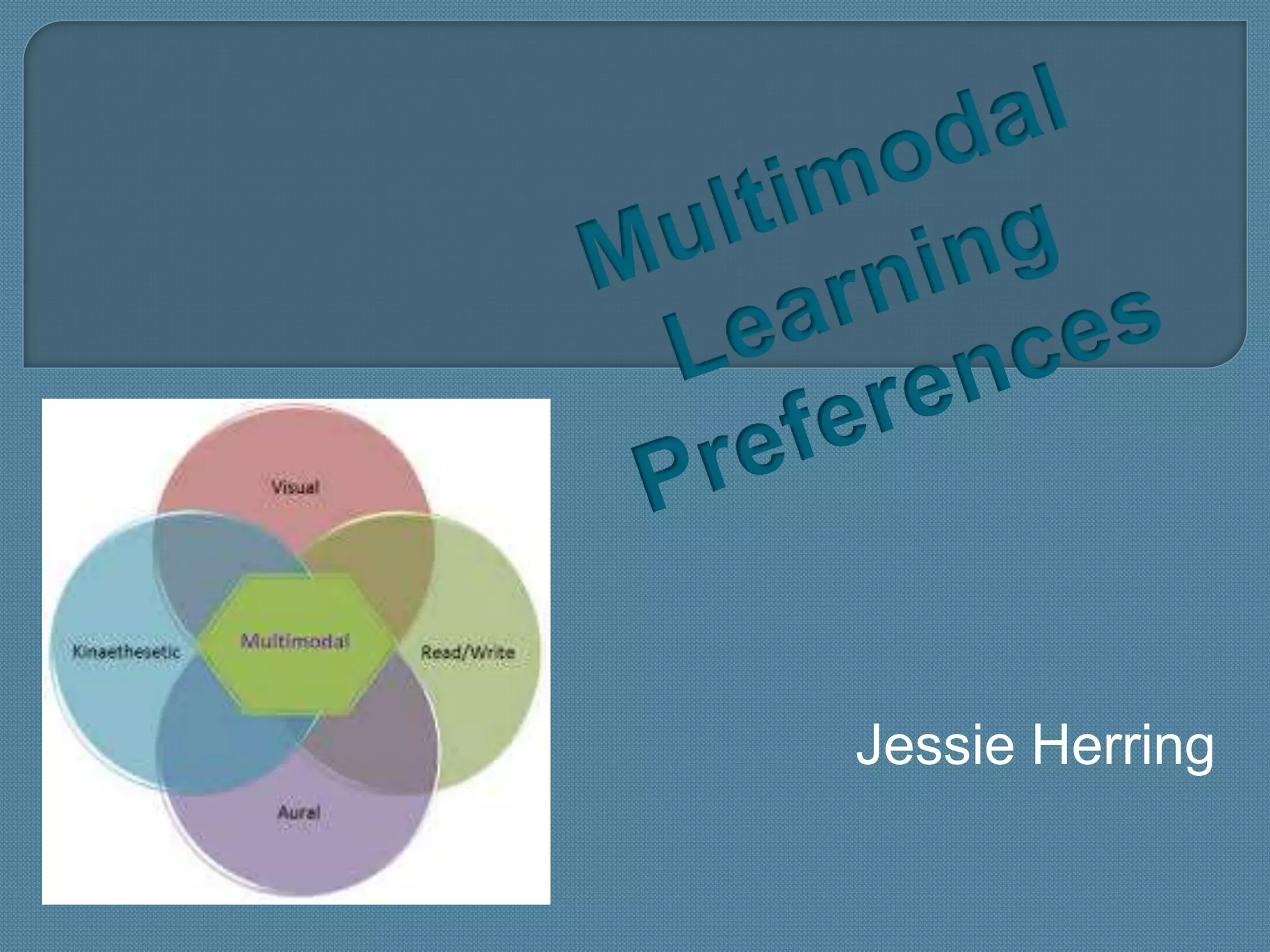 Multimodal Learning Preferences - Jessie Herring | PPT