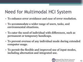 Multimodal man machine interaction | PPT