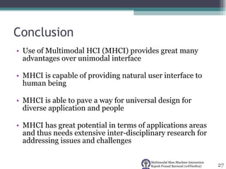 Multimodal man machine interaction | PPT