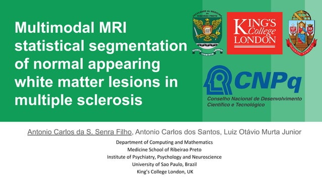 Multimodal MRI statistical segmentation of normal appearing white matter lesions in multiple ...