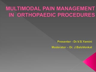 Multimodal pain management following surgical procedures | PPTX