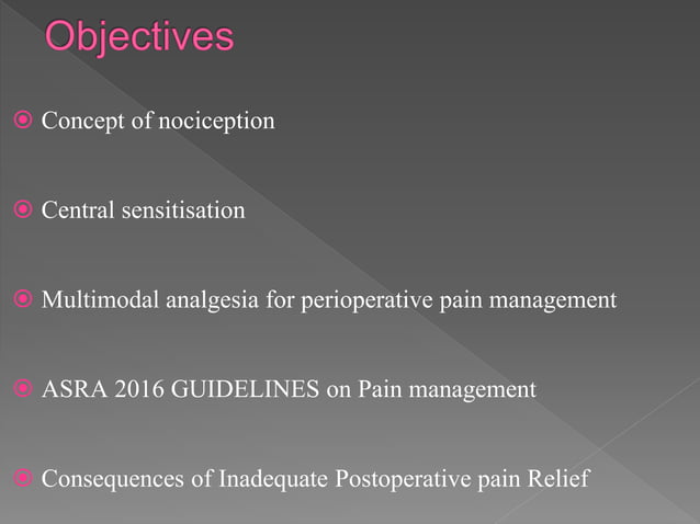 Multimodal pain management following surgical procedures | PPTX | Brain ...