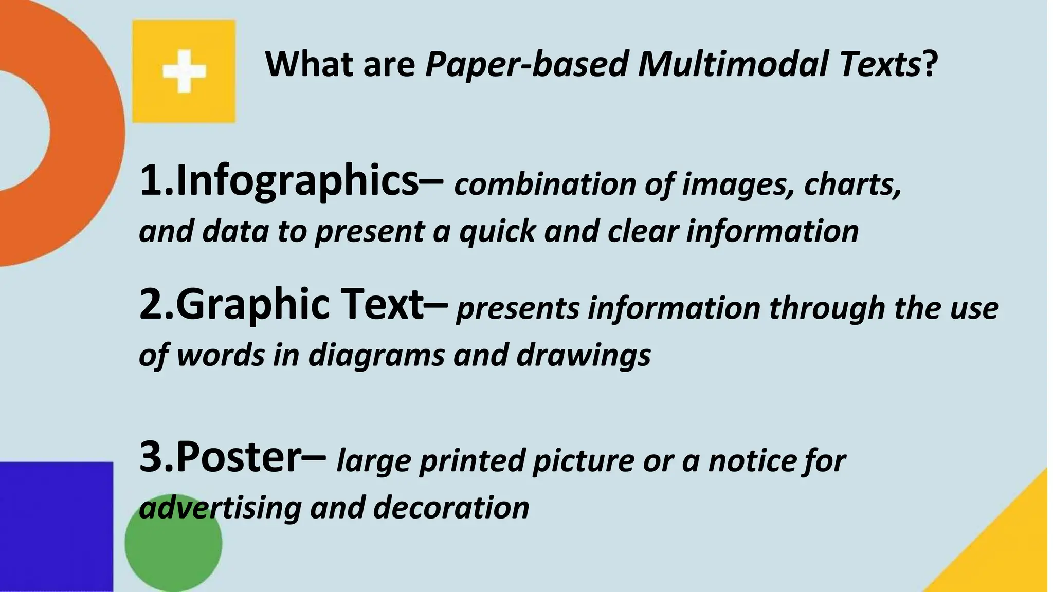 MULTIMODAL powerpoint presentation for grade 8 | PPTX