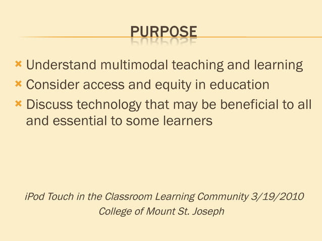 Multimodal Teaching And Learning | PPT
