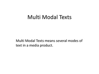 Multi modal text | PPT