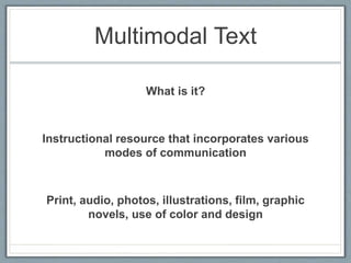 Multimodal texts | PPTX