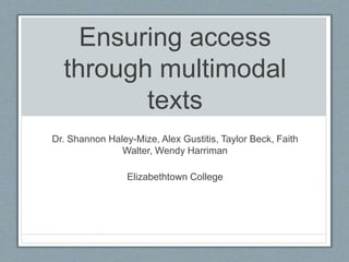 Multimodal texts | PPT