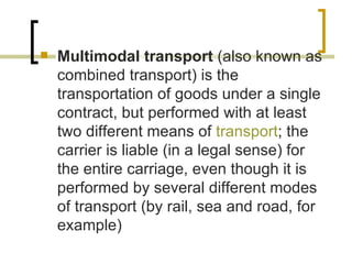 Multi modal transport | PPT