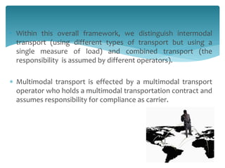 Multimodal transport | PPTX