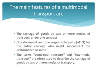 Multimodal transport | PPTX