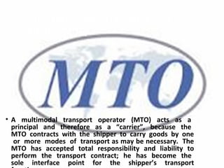 Multimodal transportation& Electronic Data Interchange | PPT