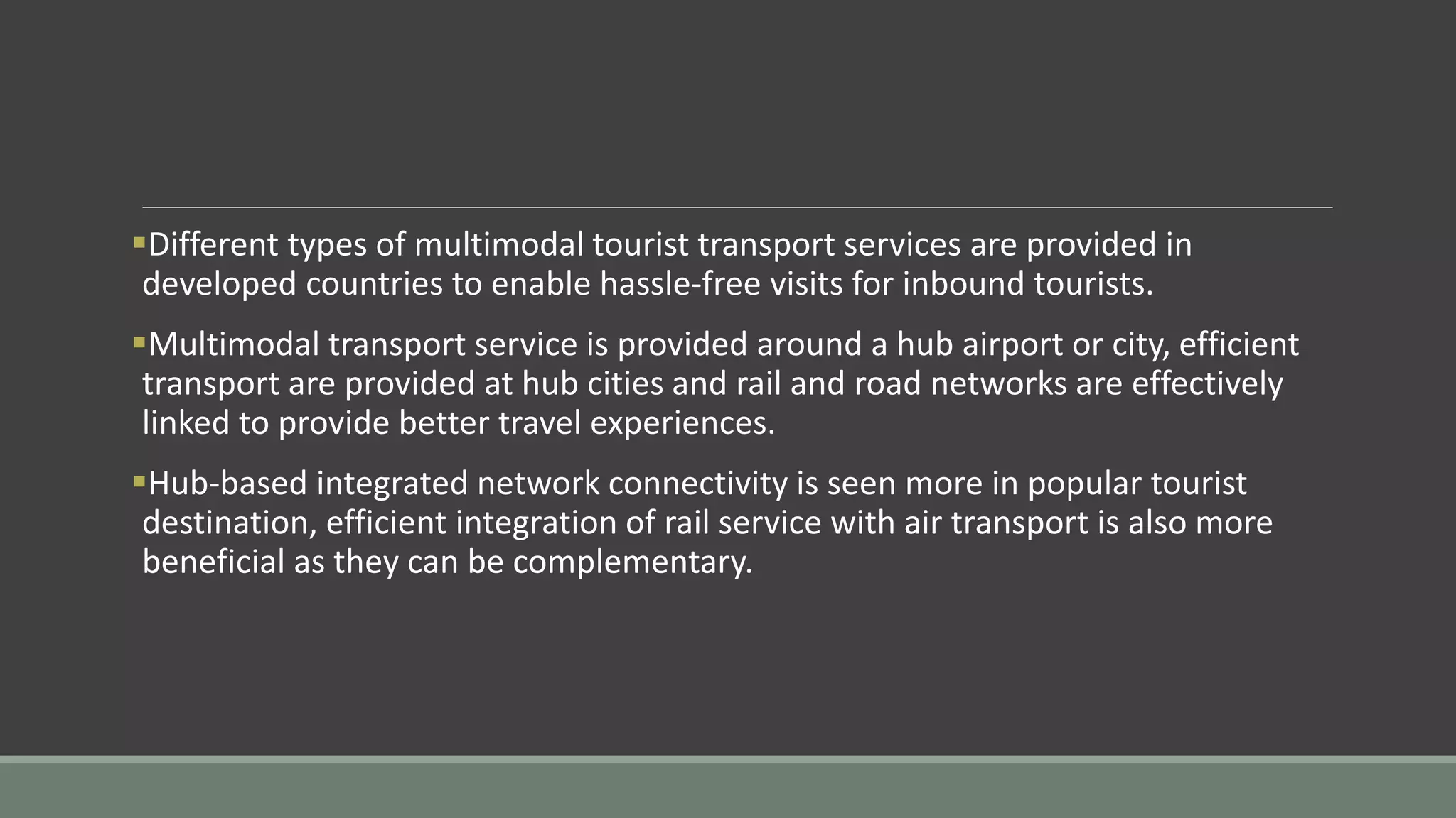Multimodal transport for tourism | PPT