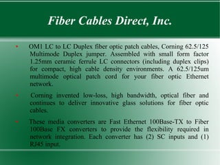 Multimode Fiber cable | PDF | Technology & Computing