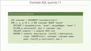 An E-commerce App in action built on top of a Multi-model Database | PPT