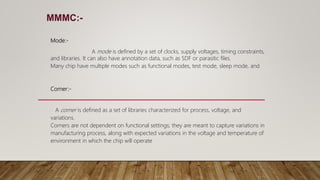 Multi mode multi corner (mmmc) | PPTX