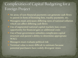 Multinational capital budgeting | PPT