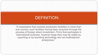 Multinational corporation | PPTX