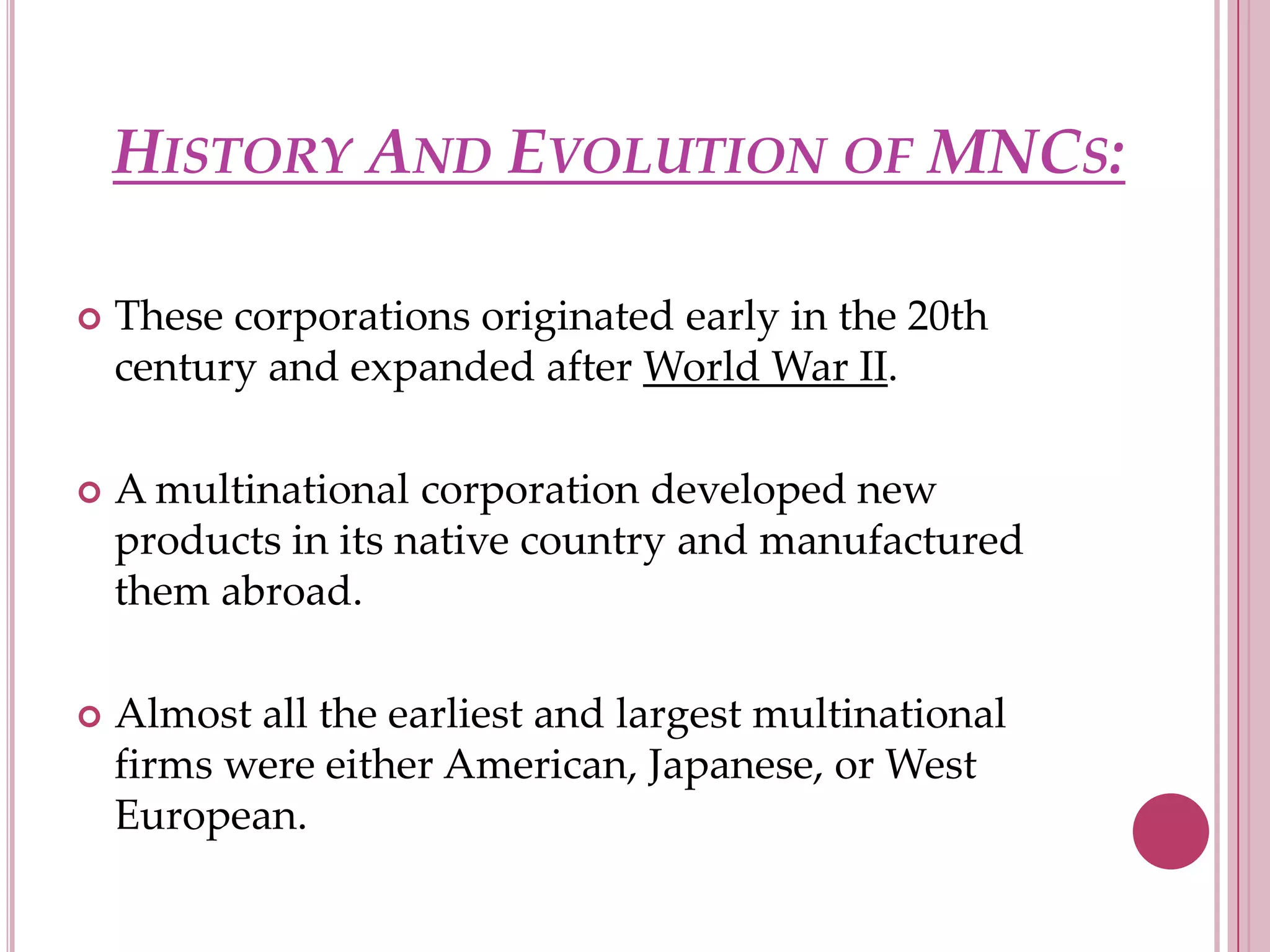 Multinational corporations | PPTX