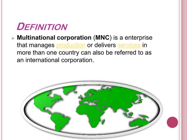 Multinational corporations | PPTX | Large Business | Business