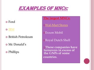 Multinational corporations | PPTX