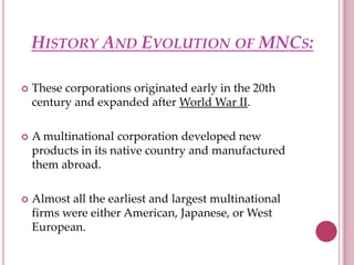 Multinational corporations | PPTX