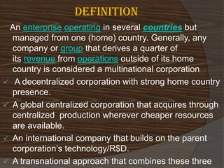 Multinational corporations | PPTX