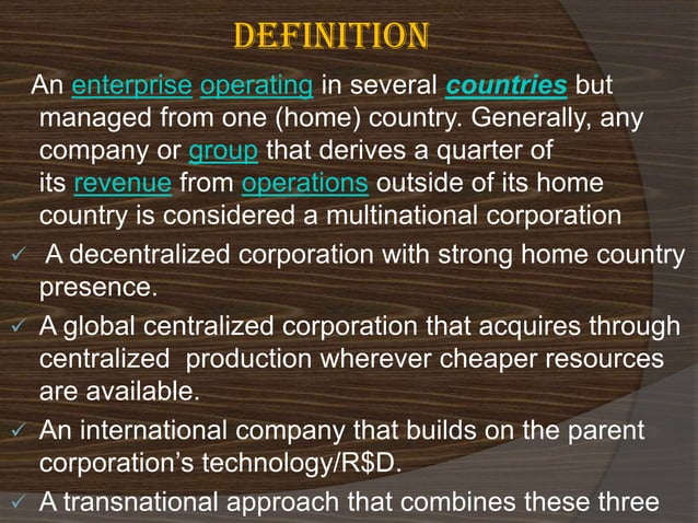 Multinational corporations | PPT